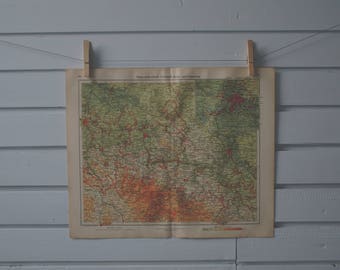 Vintage germany map | Etsy