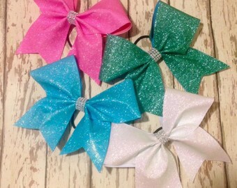 Glitter cheer bow | Etsy