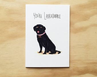 Dog Card LABRADOR Greeting Card Dog Photography Yellow