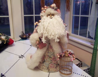 Santa tree topper | Etsy