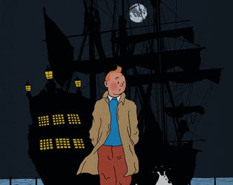Tintin poster | Etsy
