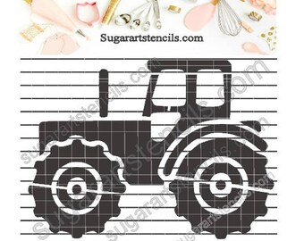 Tractor stencil | Etsy