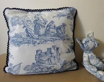 Navy blue toile | Etsy