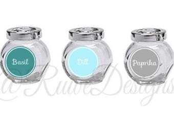 Round spice labels | Etsy
