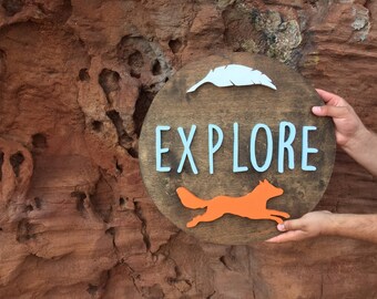 Round wood sign | Etsy