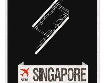 Airport runway map | Etsy