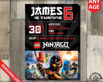 Ninjago invite | Etsy