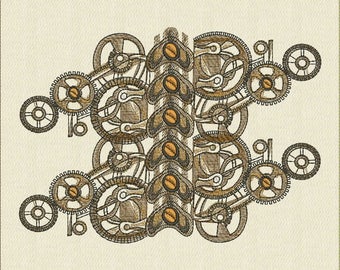 Steampunk embroidery | Etsy