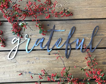 Grateful sign | Etsy