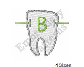 Happy Tooth Machine Embroidery Design