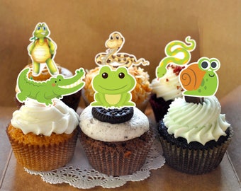 Lizard Cupcake Toppers Reptile Cupcake Toppers