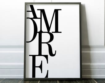 Amore print | Etsy