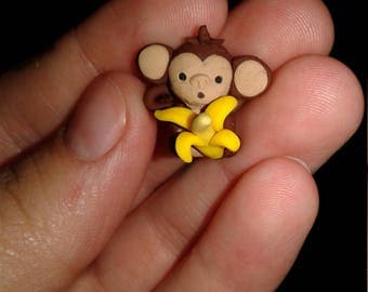 Polymer clay monkey | Etsy