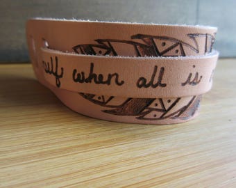 Leather pyrography | Etsy