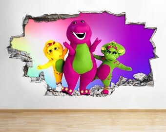 Barney stickers | Etsy