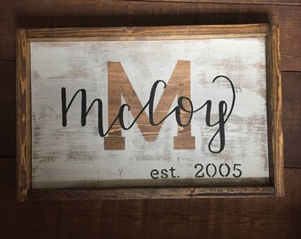 Last name signs | Etsy