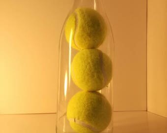 Tennis ball lamp. Made with real tennis balls