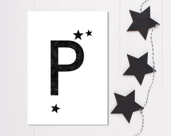 Letter p print | Etsy