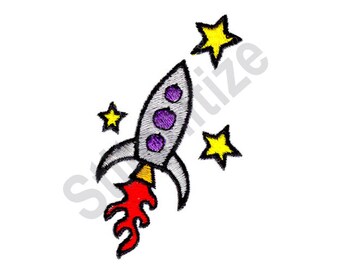 Space machine embroidery design set. BLAST OFFFF.... Astronaut