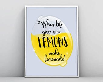Lemon quote | Etsy