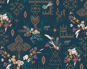 Bohemian fabric | Etsy