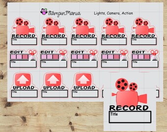 Movie Camera Lights Camera Action Vinyl Decal Vinyl