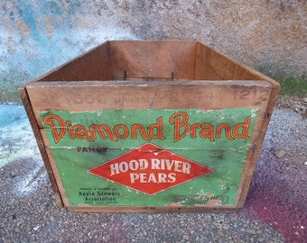 Vintage wood crates | Etsy