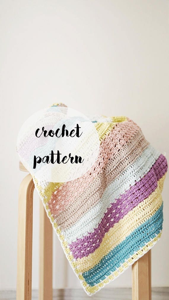 Crochet PATTERN Stroller Baby Blanket/ crochet baby blanket