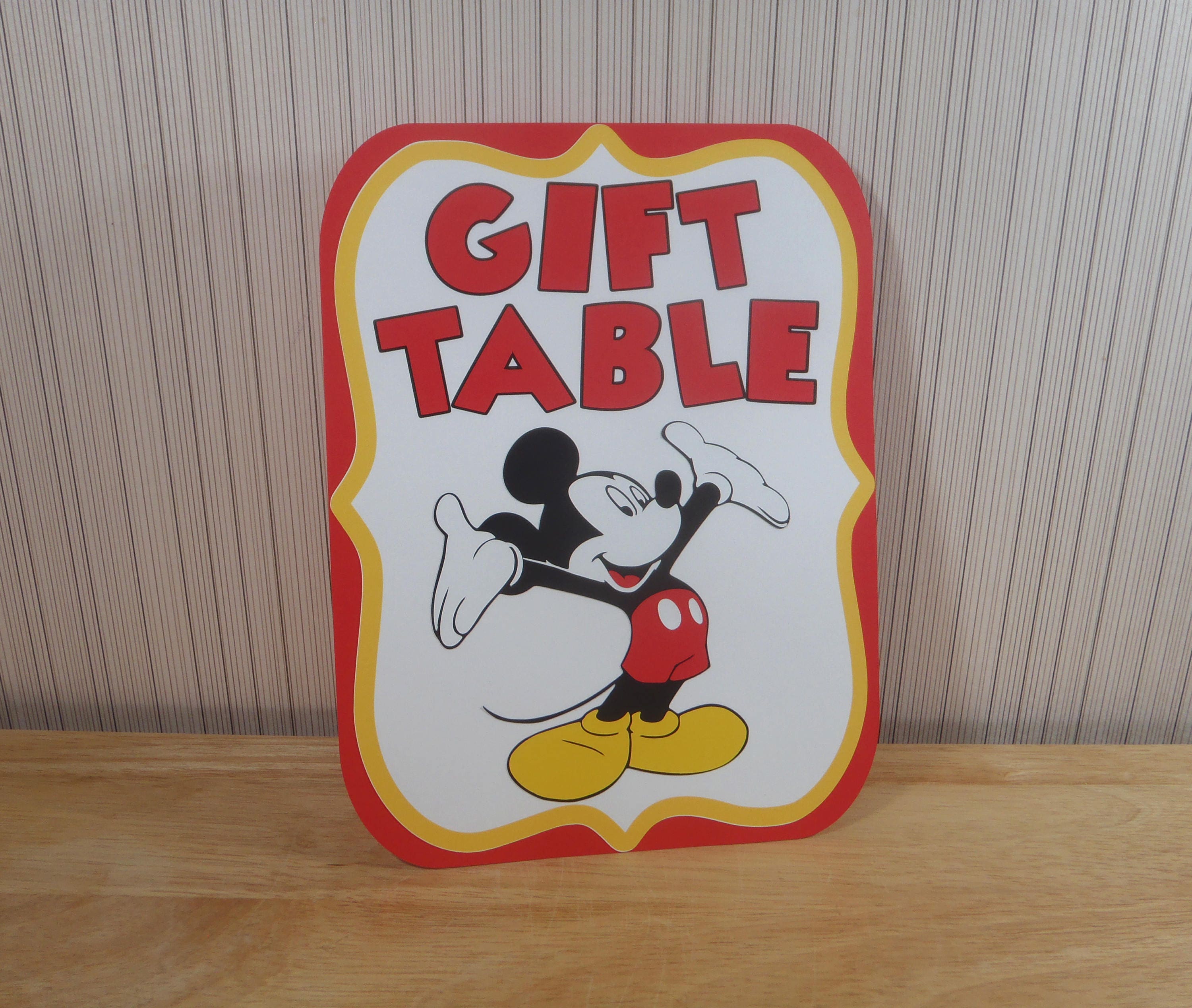Mickey Mouse Birthday Party Sign Gift Table Sign Party