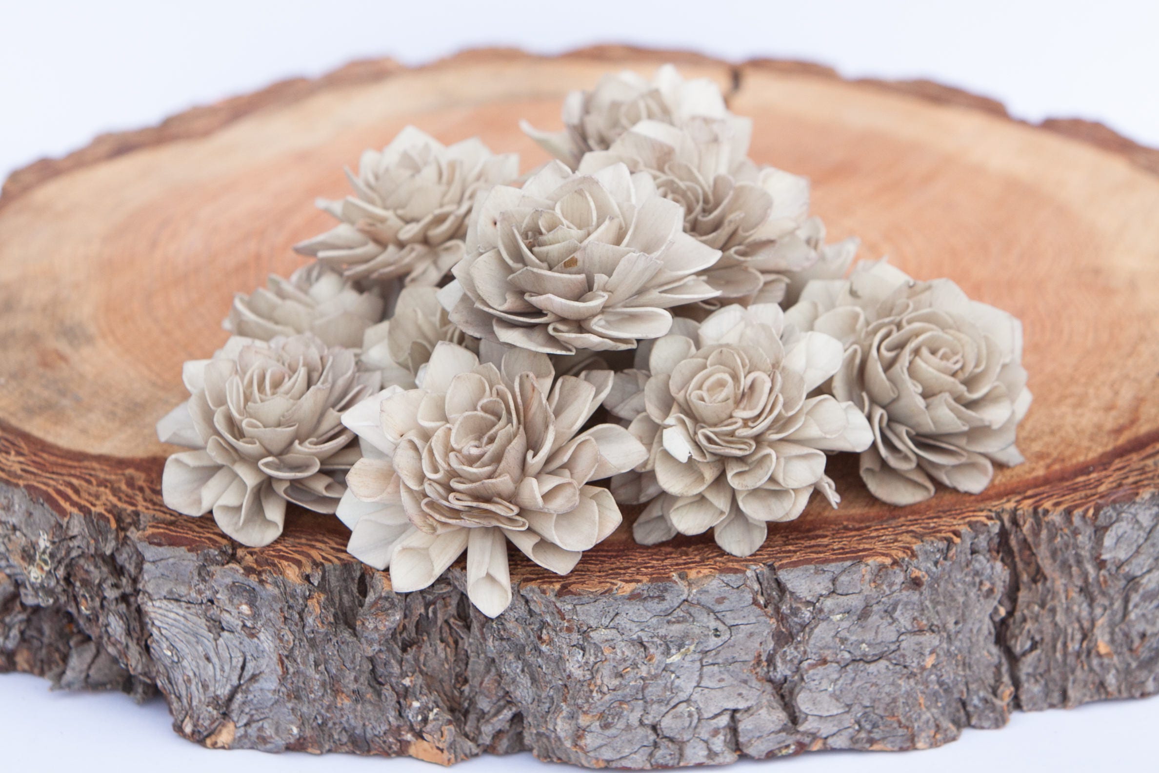 Grey Dahlia Sola FLowrs - Set of 10, Folded Sola FLowers, Sola Flowers ...