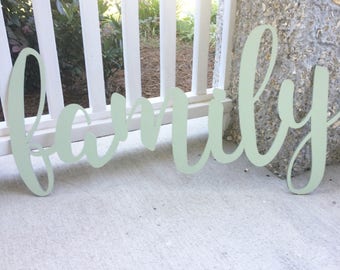 Wood family cutout | Etsy