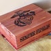 Personalized Marine Corps Letter Keepsake Box Engraved Wood