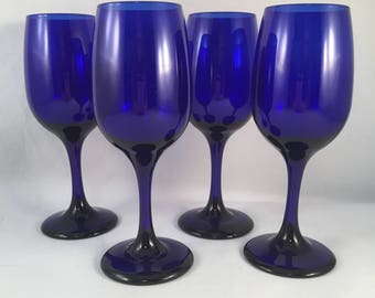 Blue glassware | Etsy