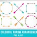 18 Colorful Arrows Clipart Arrow Wreath Clipart Crossed