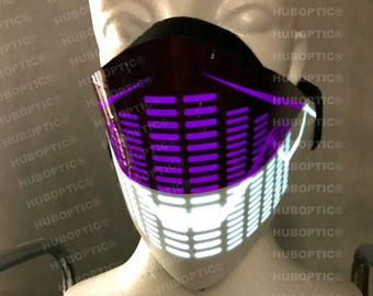 LIGHT UP MASKS SOUND REACTIVE LED LIGHT FASHION STORE by HUBOPTIC