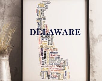 Delaware poster | Etsy