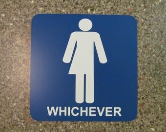 Unisex bathroom sign | Etsy
