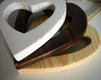 Carved wooden heart | Etsy