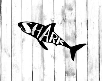 Shark decal | Etsy