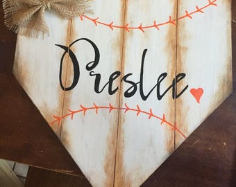 Home plate sign | Etsy