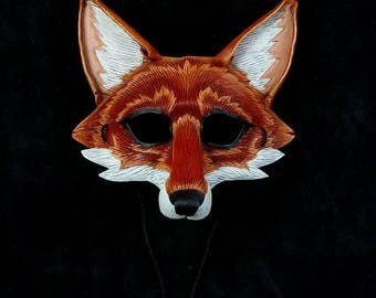 Red fox mask | Etsy