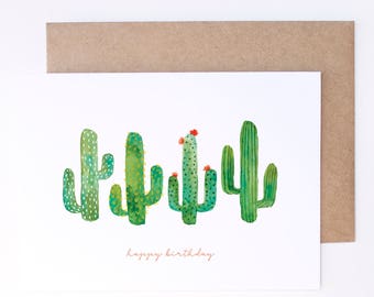 Cactus card | Etsy
