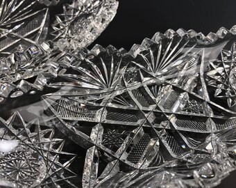 Cut glass tray | Etsy