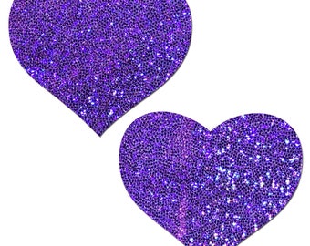 Purple glitter heart | Etsy