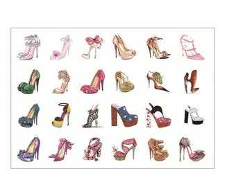 High heel sticker | Etsy