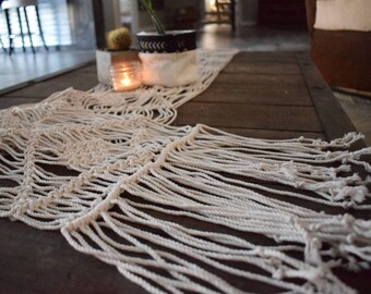 Macrame table runner | Etsy