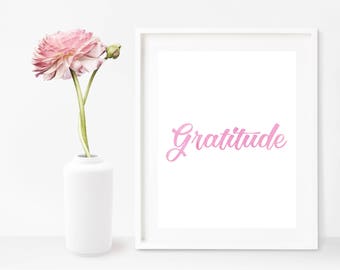 Gratitude print | Etsy