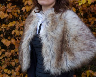 Faux fur capelet | Etsy