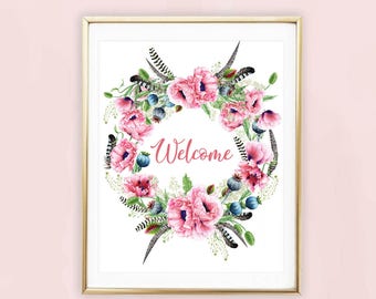 Pink poppy art | Etsy