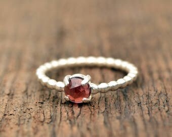 Red stone ring | Etsy